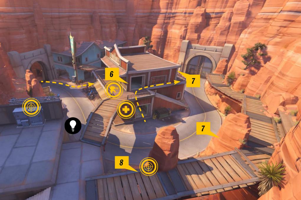 Overwatch: Route 66 Map Guide - All important positions of the map ...